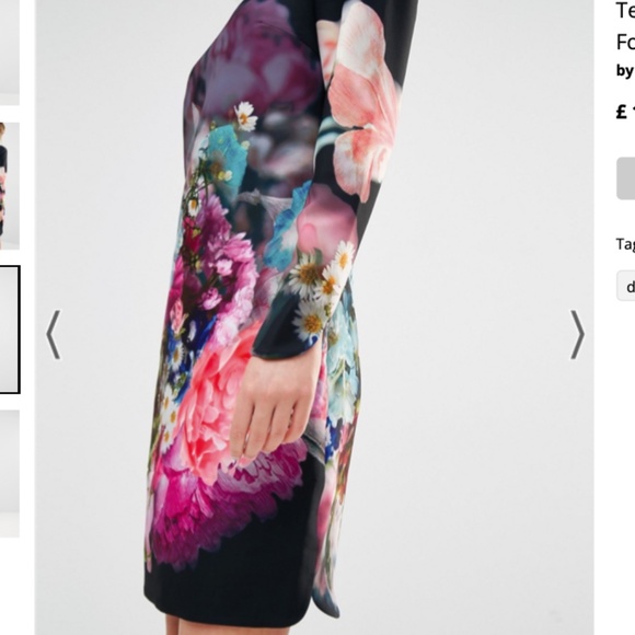 Ted Baker London | Dresses | Ted Baker Vyr Tunic Dress In Focus Bouquet ...